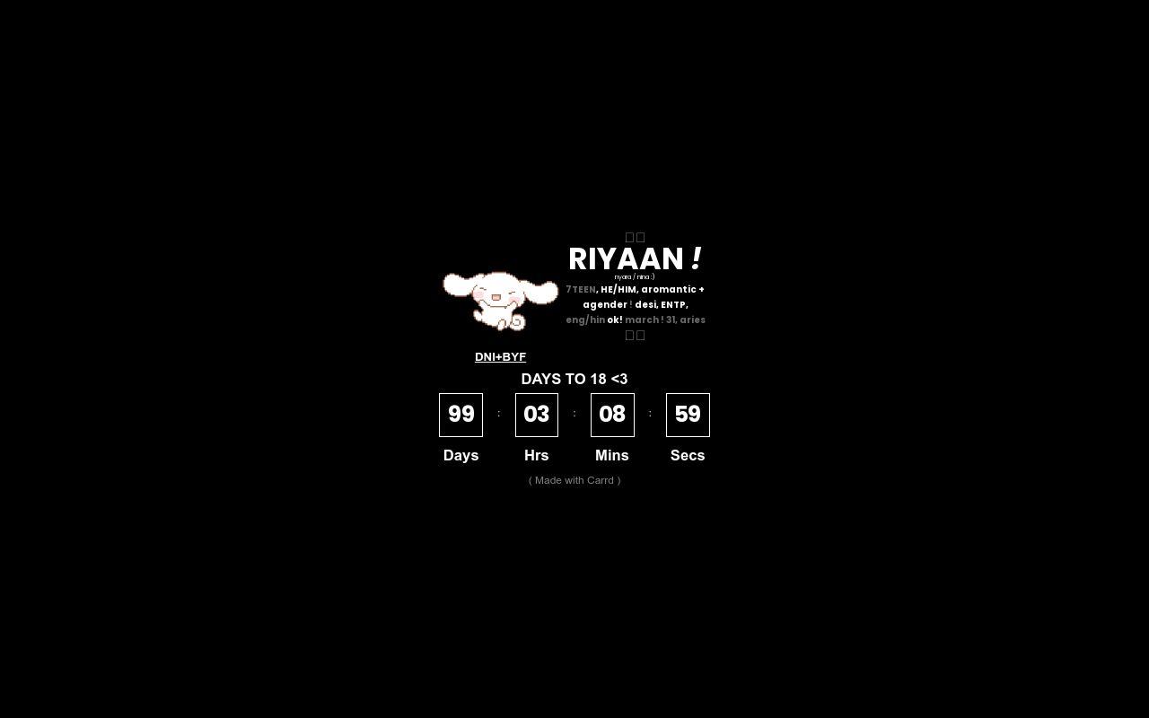 riyaan's carrd.